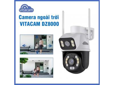 CAMERA 2 MẮT VITACAM DZ8000 KHÔNG GÓC KHUẤT 8.0 MP, XEM 2 MÀN HÌNH ...